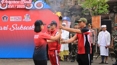 Klungkung Sambut Obor Porprov Bali 2025 dengan Semangat Olahraga ...