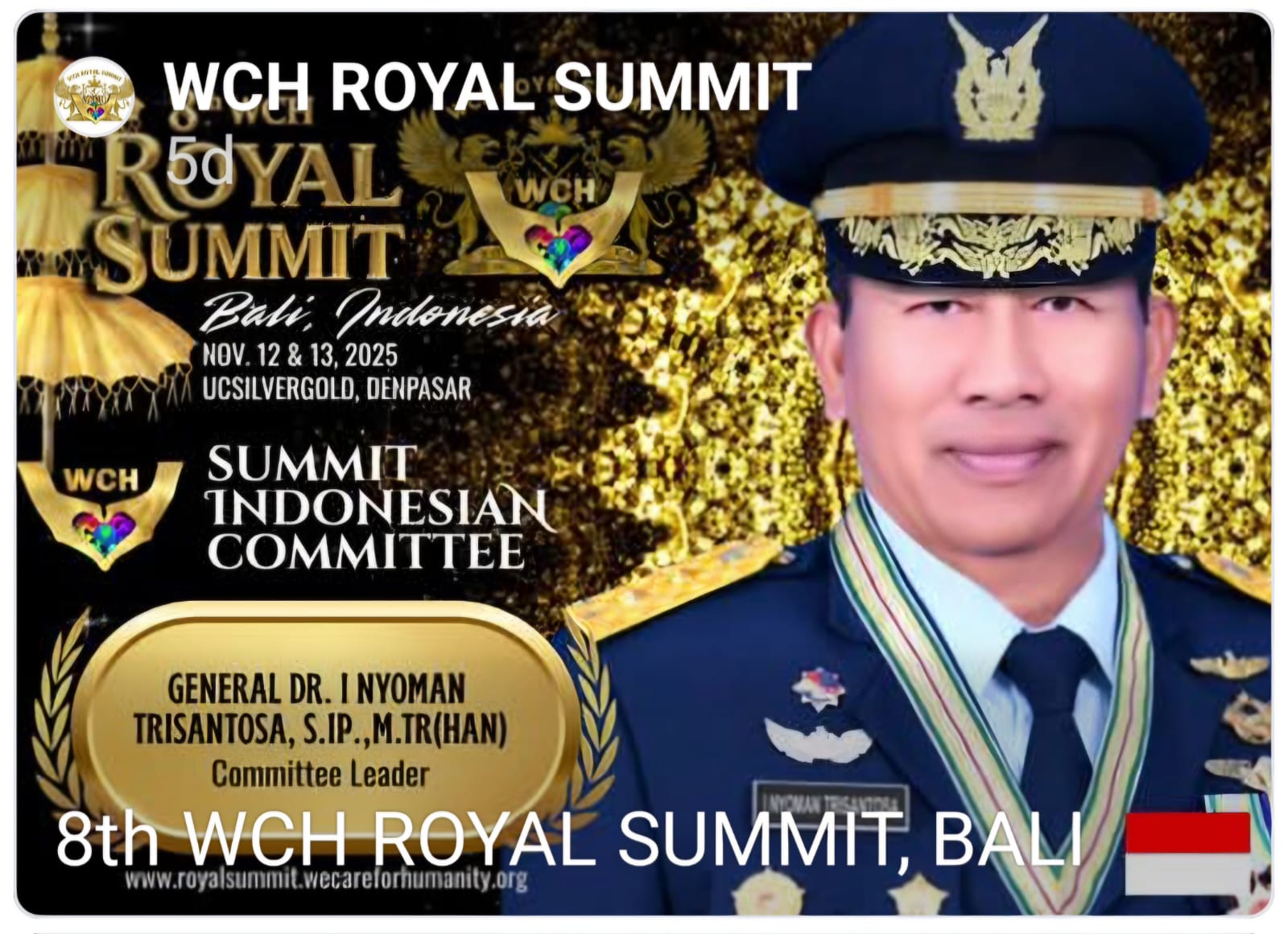 WCH Royal Summit ke-8 Hadir di Bali - Jarrak Pos Bali